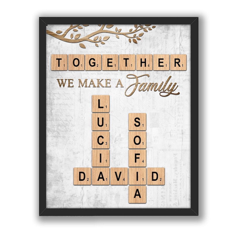Framed Scrabble Tile Words - Etsy