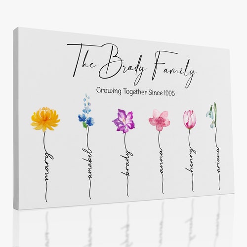 Personalized Family Flower Name Family Bouquet Custom - Etsy UK