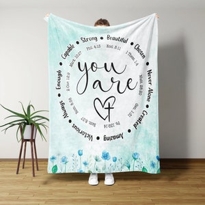 You Are Inspiration Blanket, Bible Verse Throw Blanket, Christian ...