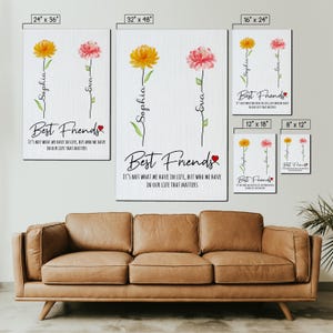 Best Friend Canvas Wall Art, Friendship Gifts, Best Friend Gifts ...