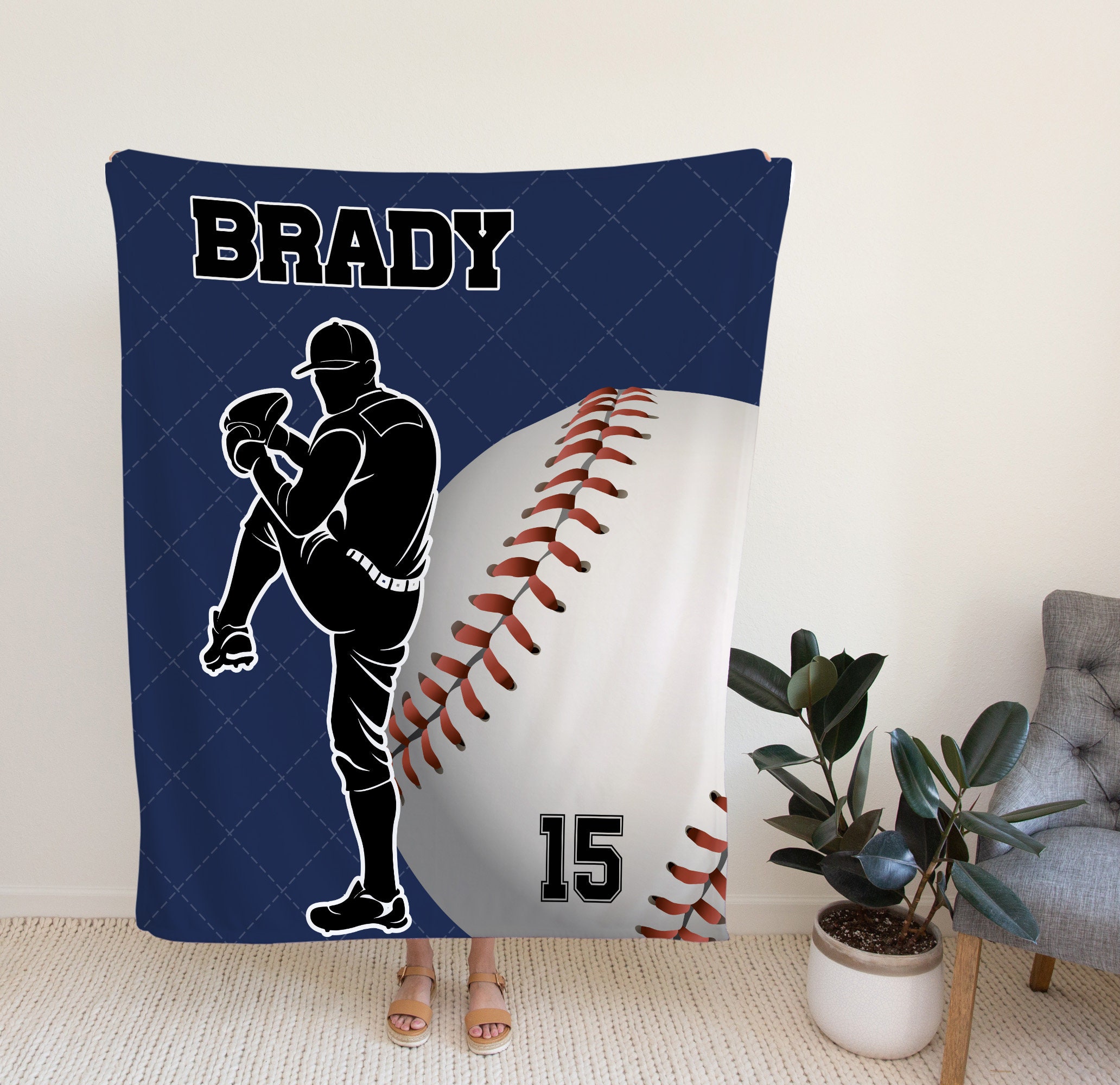 Personalized Baseball Blanket Custom Baseball Ball Blanket - Etsy