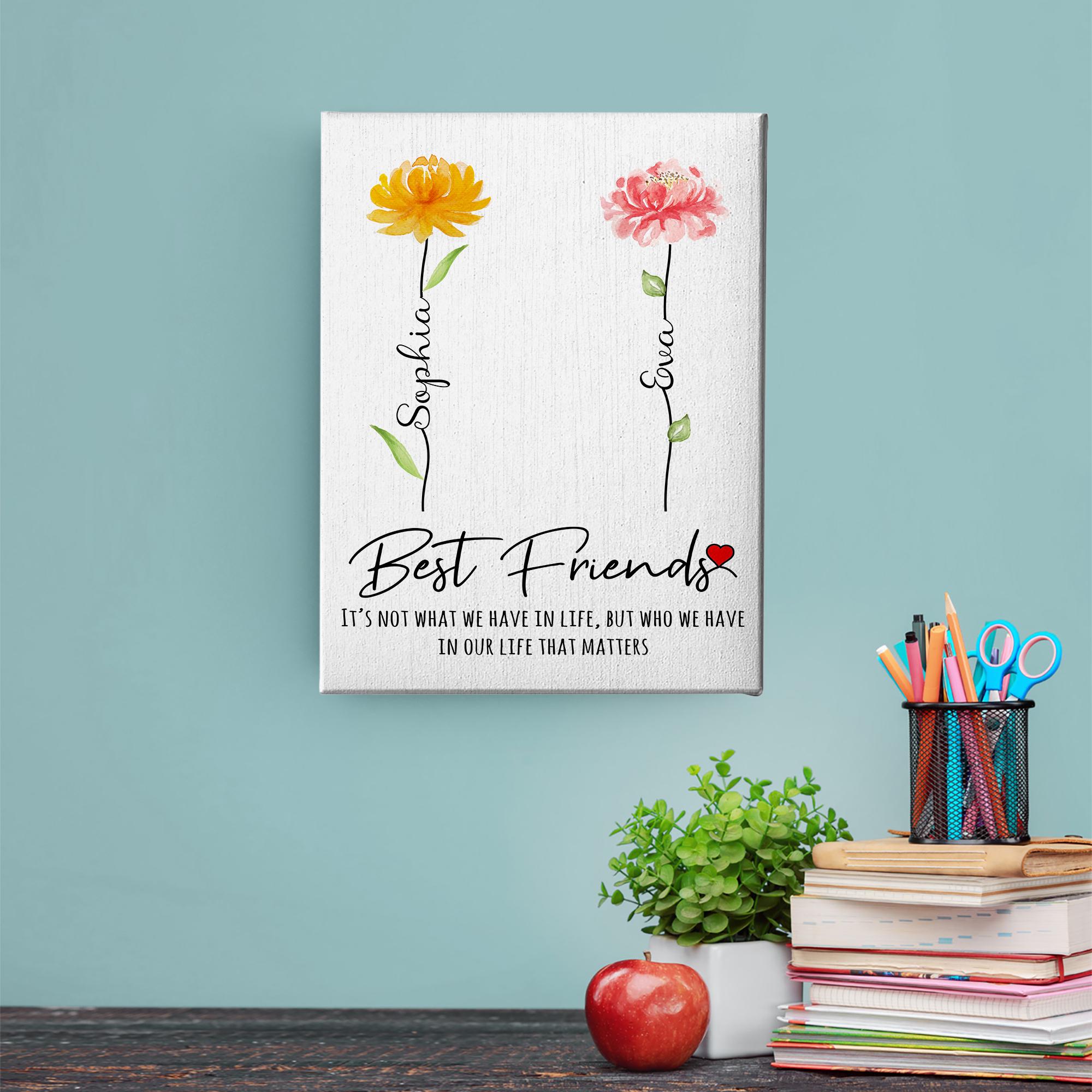 Best Friend Canvas Wall Art, Friendship Gifts, Best Friend Gifts ...
