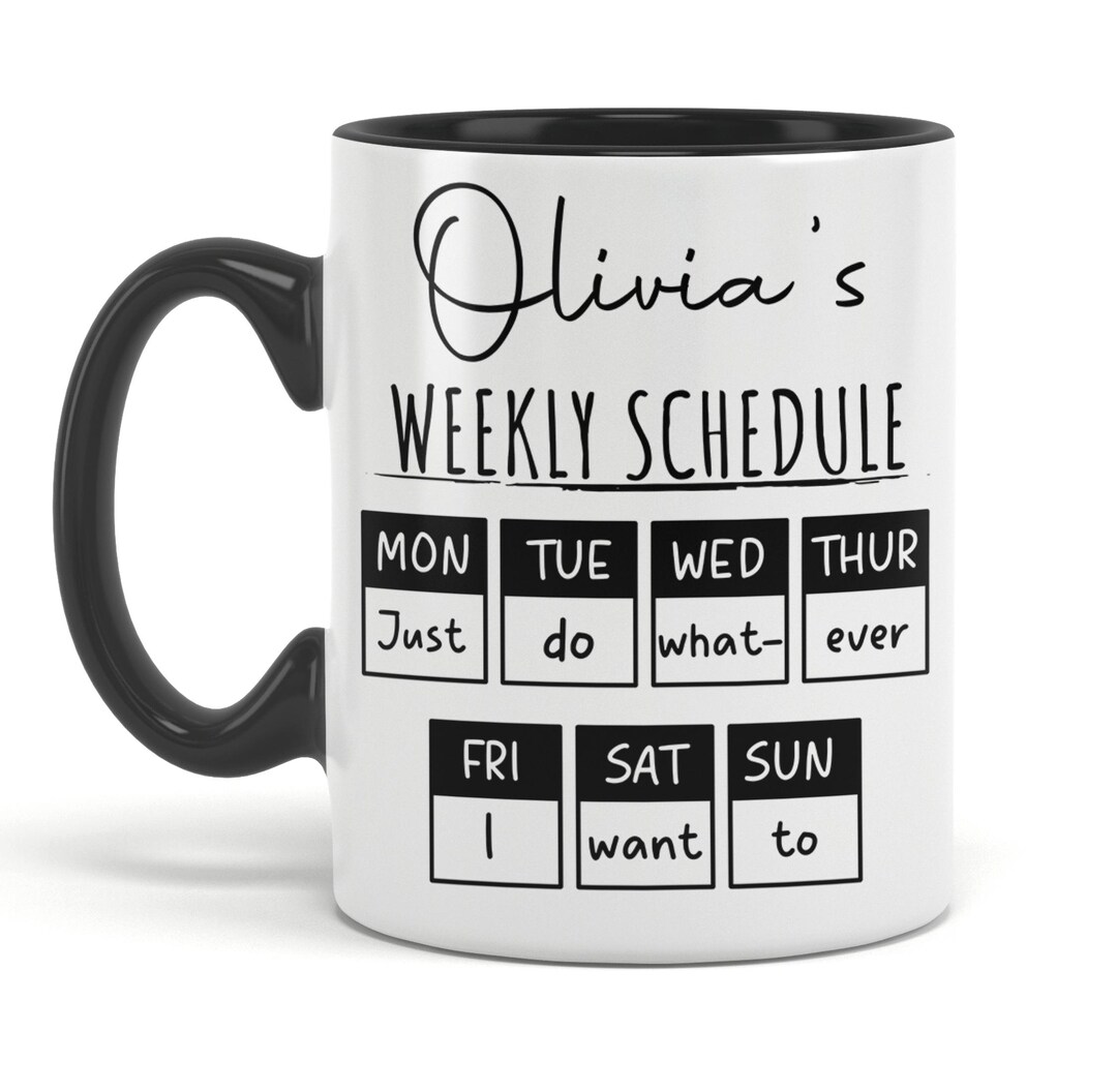 Funny Retirement Mug, Schedule Mug, Best Retirement Gifts for Women Men ...