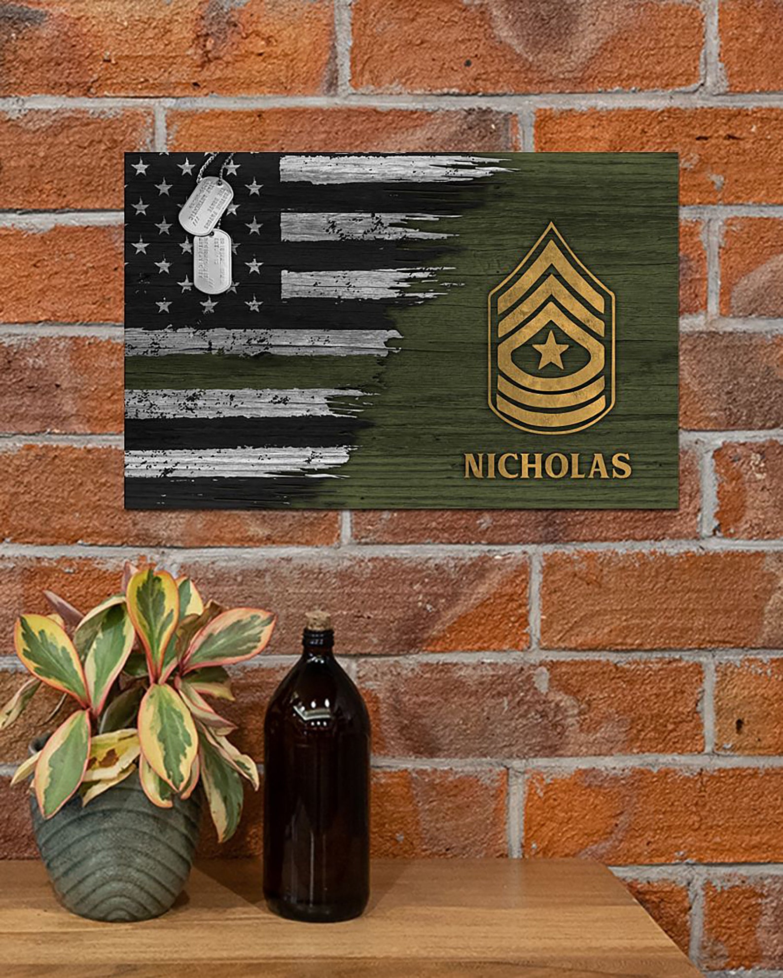 Custom Name Army Insignia Rank US Poster,personalized US Military ...