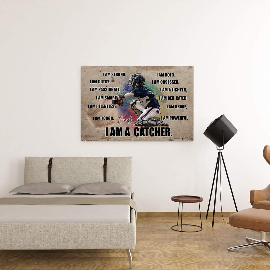 Custom Baseball Player Catcher Pitcher Batter Poster - Etsy