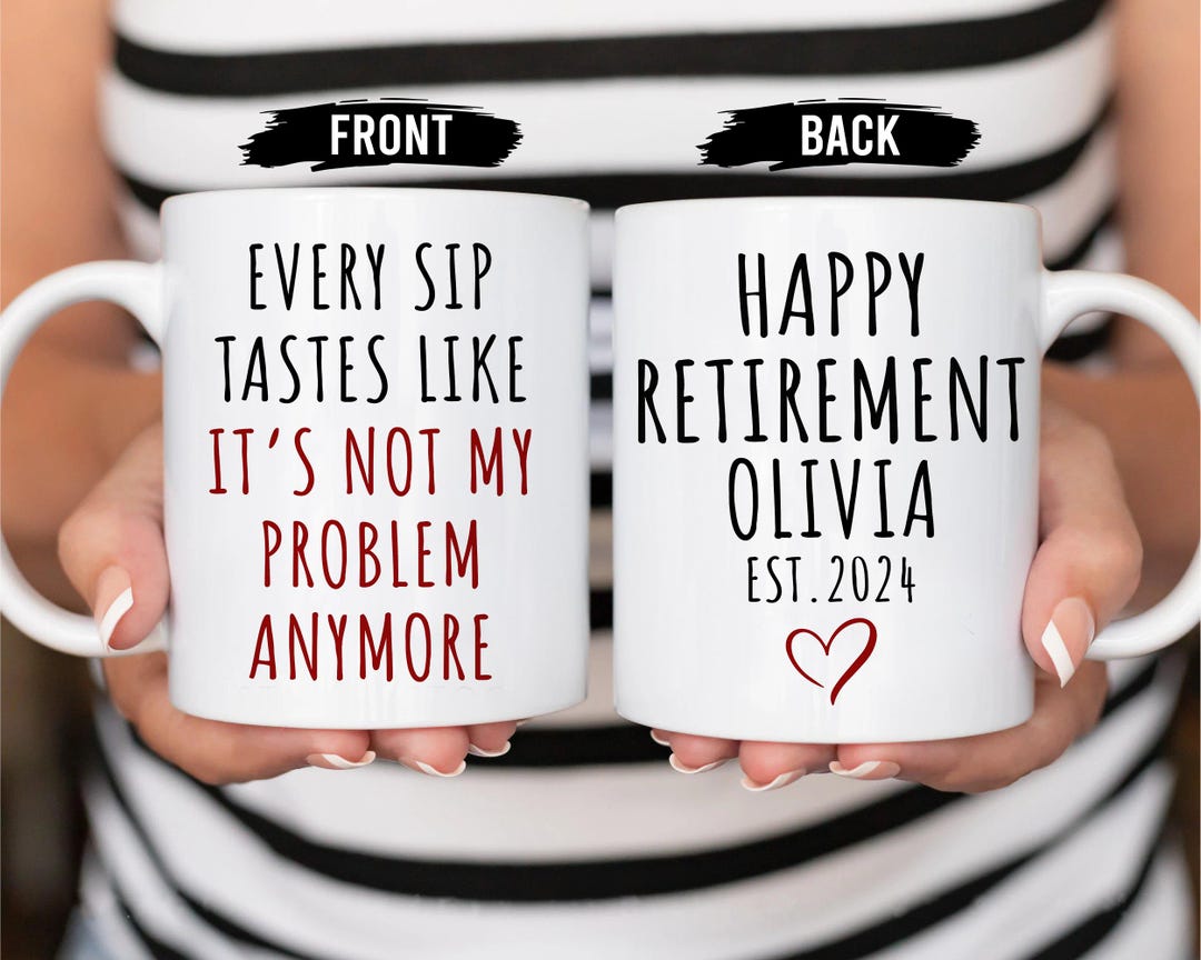 Retirement Gifts, Custom Retirement Gifts for Women Men, Happy ...