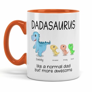 Fathers Day Gifts, Coffee Mugs, Dadasaurus Mug, Dad Gifts, Dad Birthday ...