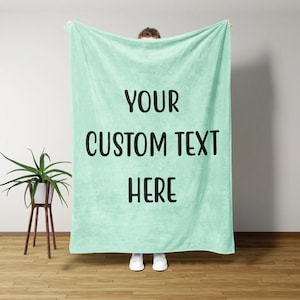 Personalized Throw Blankets, Custom Blanket With Text Photo Logo ...
