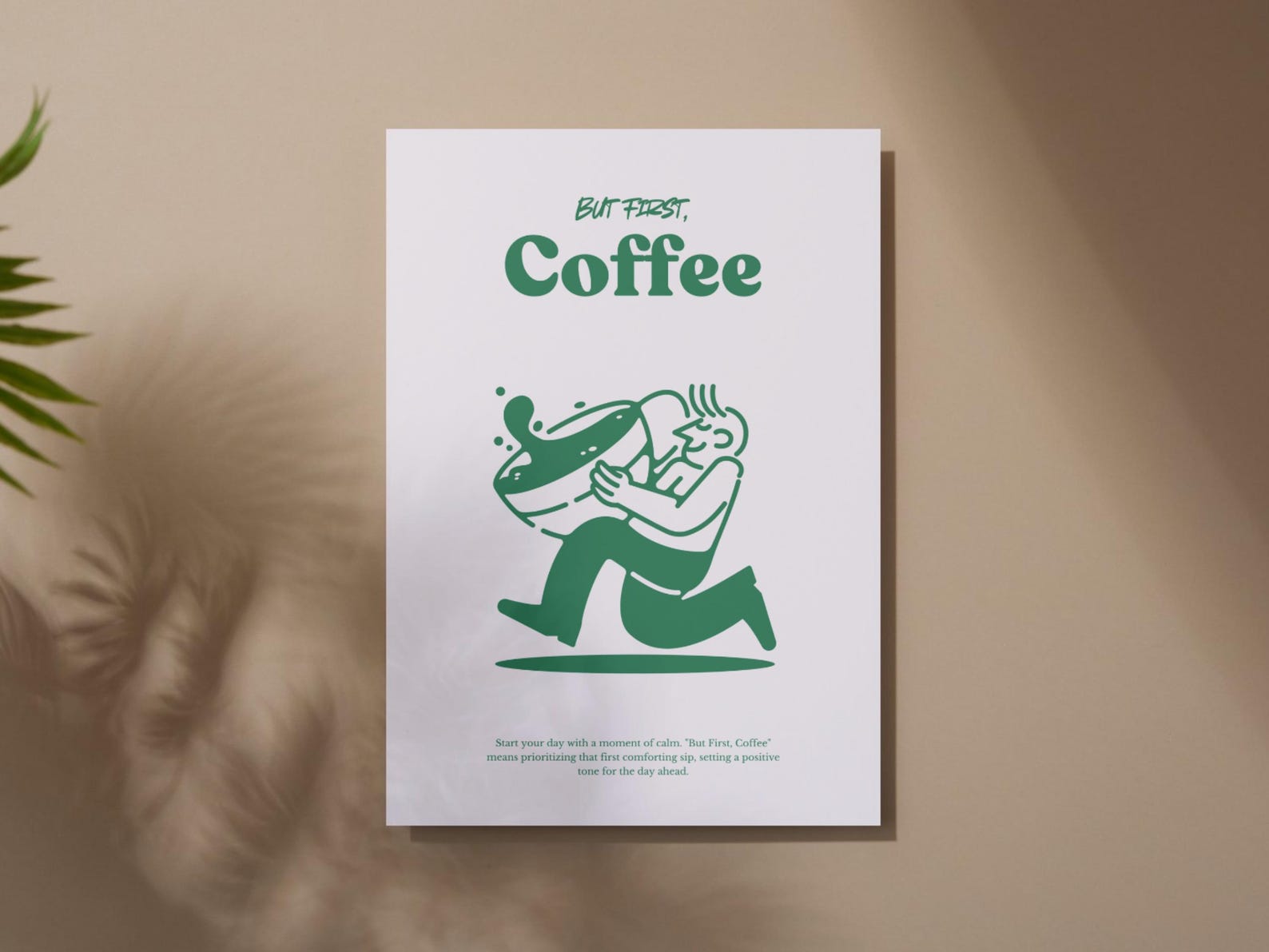 But First, Coffee Poster Printable Wall Art Coffee Lover Gift Kitchen ...