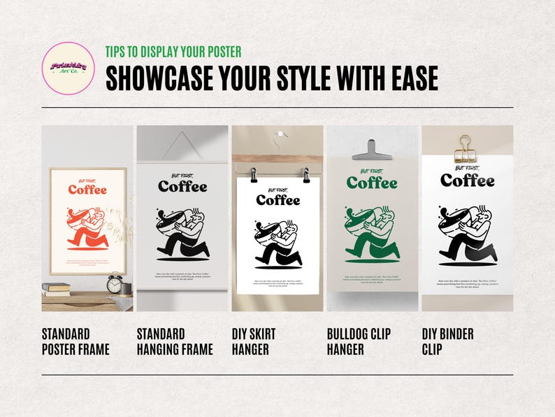 But First, Coffee Poster Printable Wall Art Coffee Lover Gift Kitchen ...