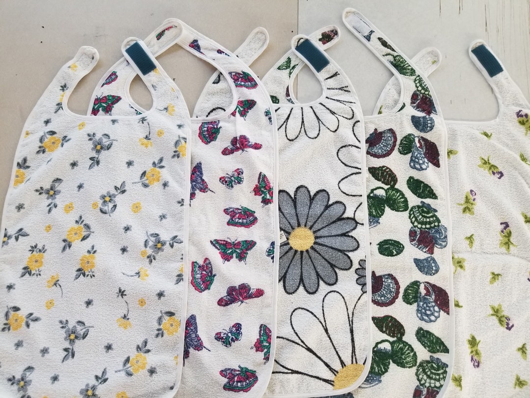 Adult Bibs Clothes Protectors / Terry Cloth Front / Prints / Special ...