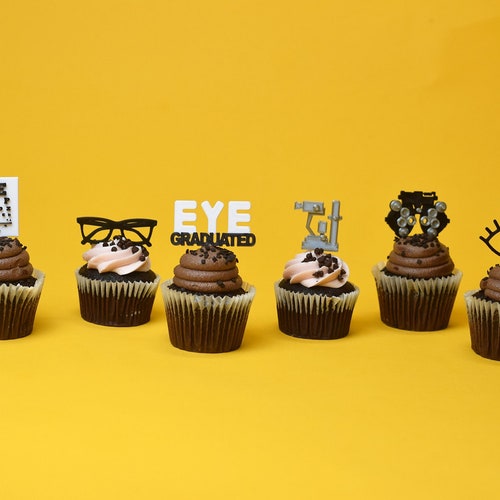 Optometry Graduation Cupcake Toppers Optometry Gift - Etsy