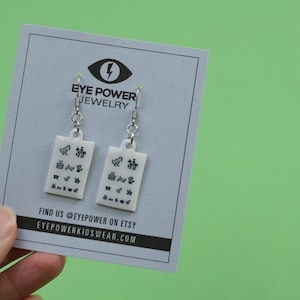 Allen Symbol Eye Chart Earrings Optometry Earrings - Etsy