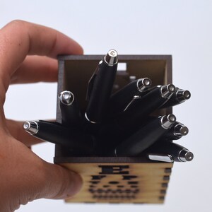 Wood Snellen Eye Chart Pen Holder, Optometry Pen Holder, Optometry Gift ...