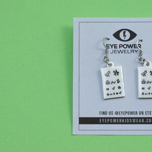 Allen Symbol Eye Chart Earrings, Optometry Earrings - Etsy