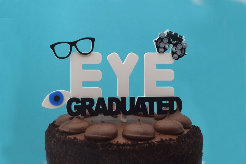 Optometry Graduation Cake Topper Optometry Gift Optometrist Eye Doctor ...