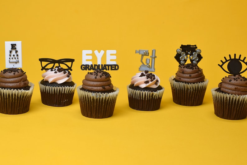 Optometry Graduation Cupcake Toppers Optometry Gift | Etsy