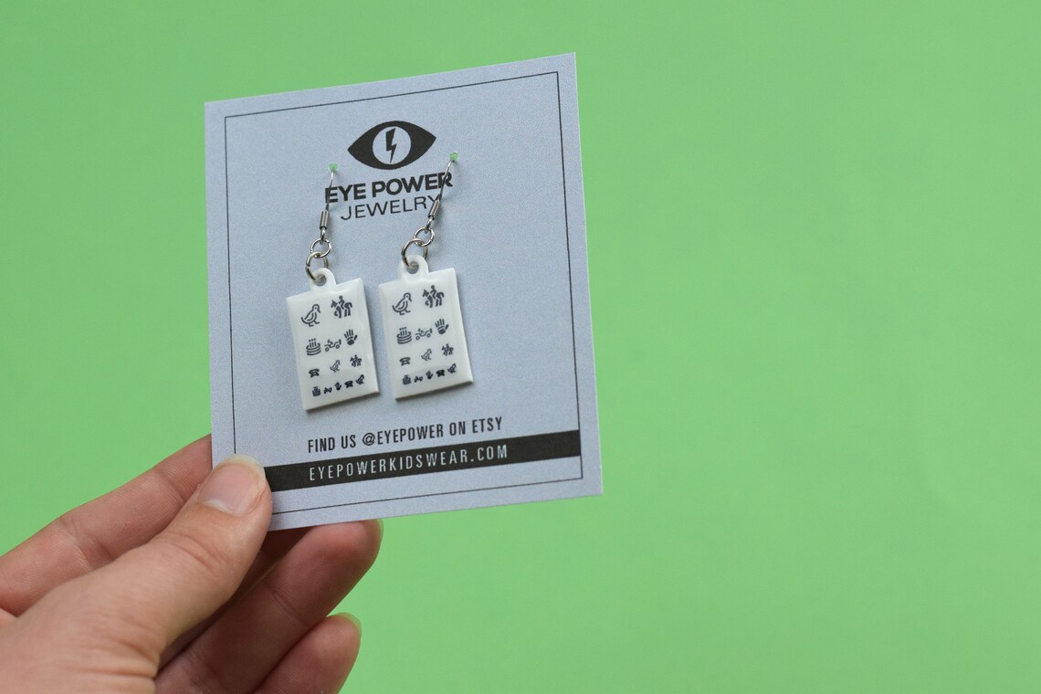 Allen Symbol Eye Chart Earrings, Optometry Earrings - Etsy