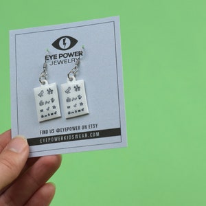 Allen Symbol Eye Chart Earrings, Optometry Earrings - Etsy