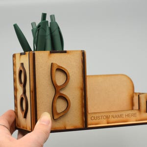 Wood Glasses Business Card Holder Optometry Card Holder Eye Chart Card ...