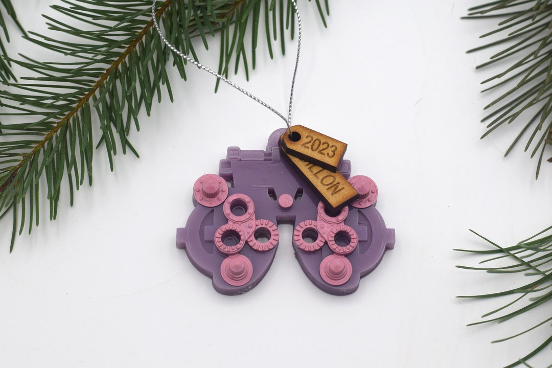 Purple Phoropter Christmas Ornament Optometry Ornament Optometrist Eye ...