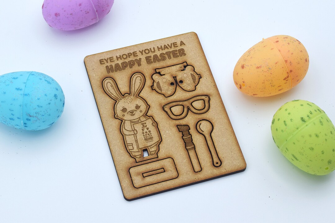 Eye Doctor Easter Bunny Pop Out Card, Easter Basket Stuffer, Optometry ...