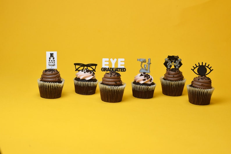 Optometry Graduation Cupcake Toppers Optometry Gift | Etsy