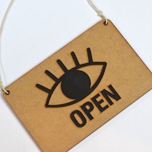 Eye Open Closed Sign, Optometry Sign, Optometrist, Eye Doctor, Eye ...
