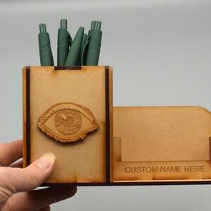 Wood Eye Business Card Holder Optometry Card Holder Eye Chart Card ...