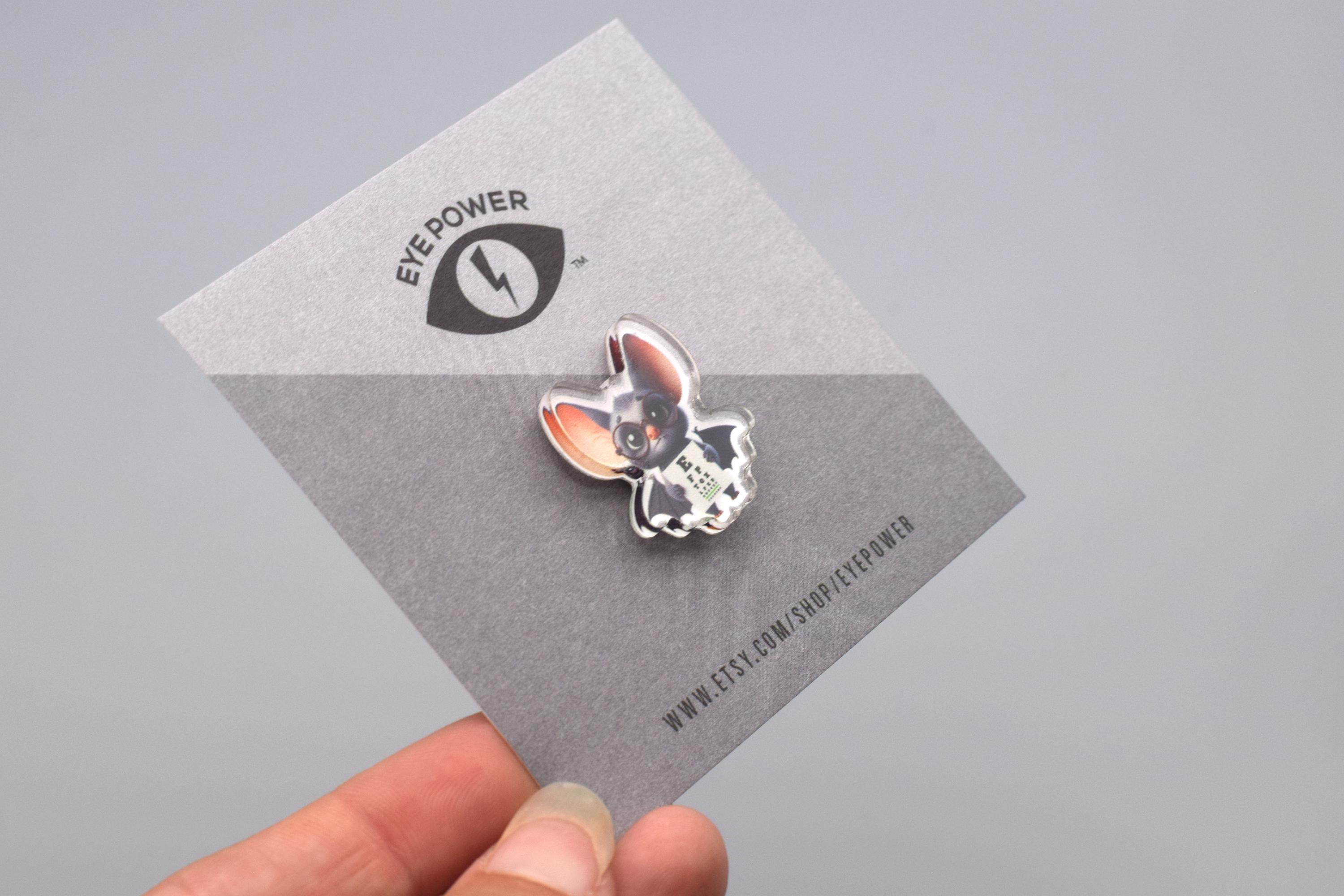 Eye Chart Bat Pin Brooch Eye Chart Optometry Gift Optometrist Eye ...