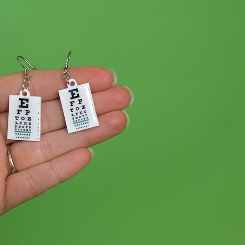Snellen eye Chart Earrings - Etsy