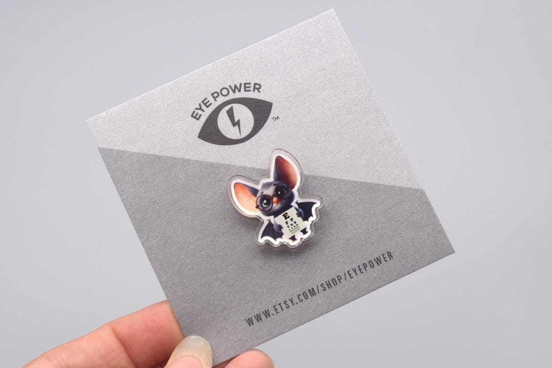 Eye Chart Bat Pin Brooch Eye Chart Optometry Gift Optometrist Eye ...
