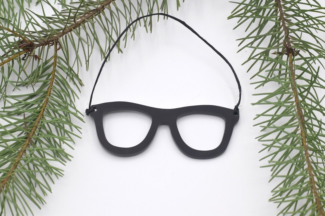 Black Glasses Ornament, Glasses Christmas Ornament, Optometry Christmas ...