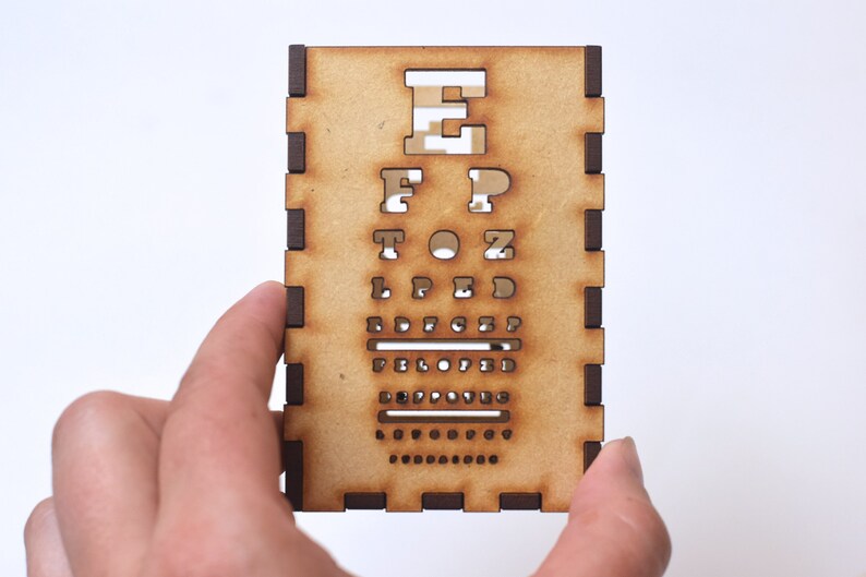 Wood Snellen Eye Chart Pen Holder Optometry Pen Holder - Etsy