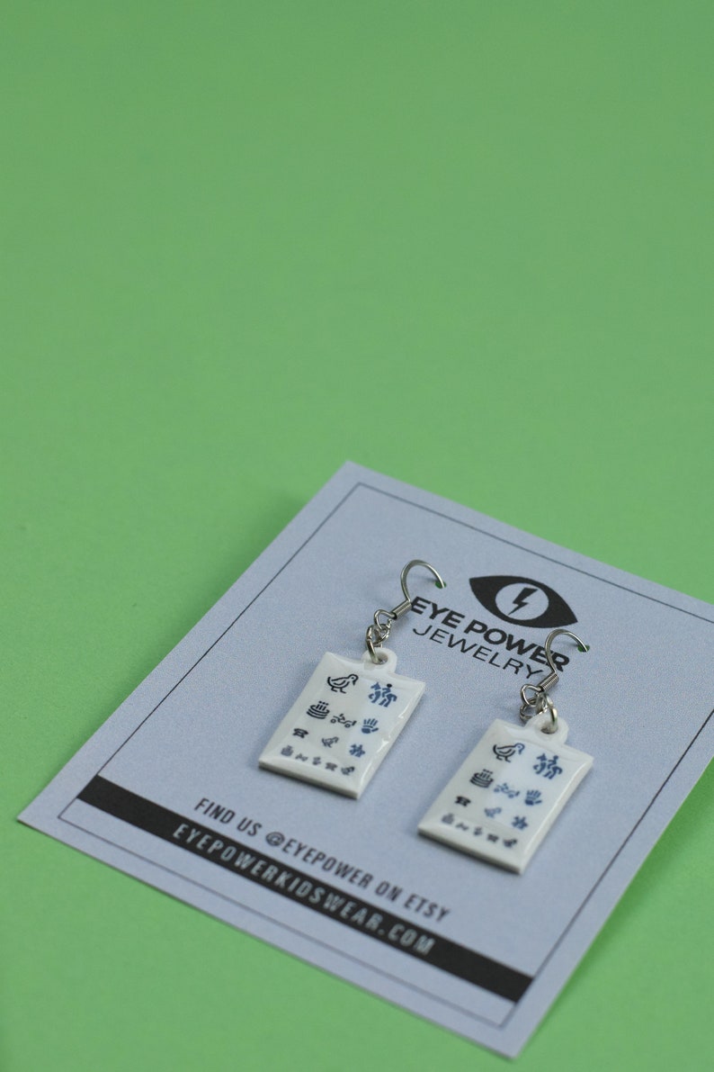 Allen Symbol Eye Chart Earrings Optometry Earrings - Etsy