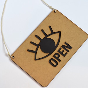 Eye Open Closed Sign, Optometry Sign, Optometrist, Eye Doctor, Eye ...