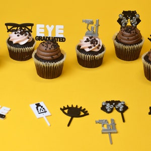 Optometry Graduation Cupcake Toppers, Optometry Gift, Optometrist, Eye ...