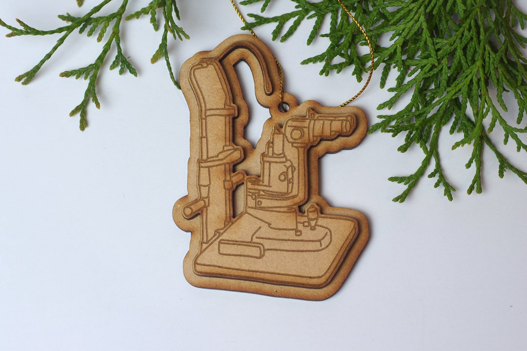 Wood Slit Lamp Christmas Ornament, Optometry Ornament, Optometrist Eye ...