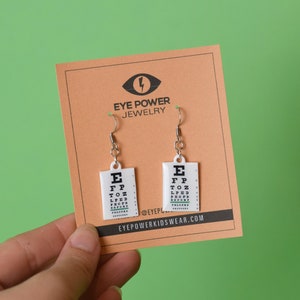 Snellen Eye Chart Earrings, Optometrist Gift, Stainless Steel Hooks - Etsy