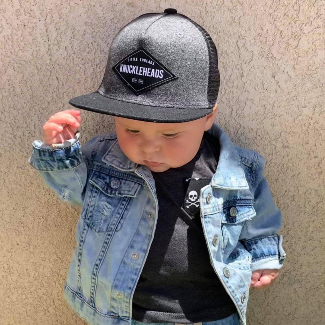 YOUTH TRUCKER HAT Infant Baseball Cap Knuckleheads Black - Etsy