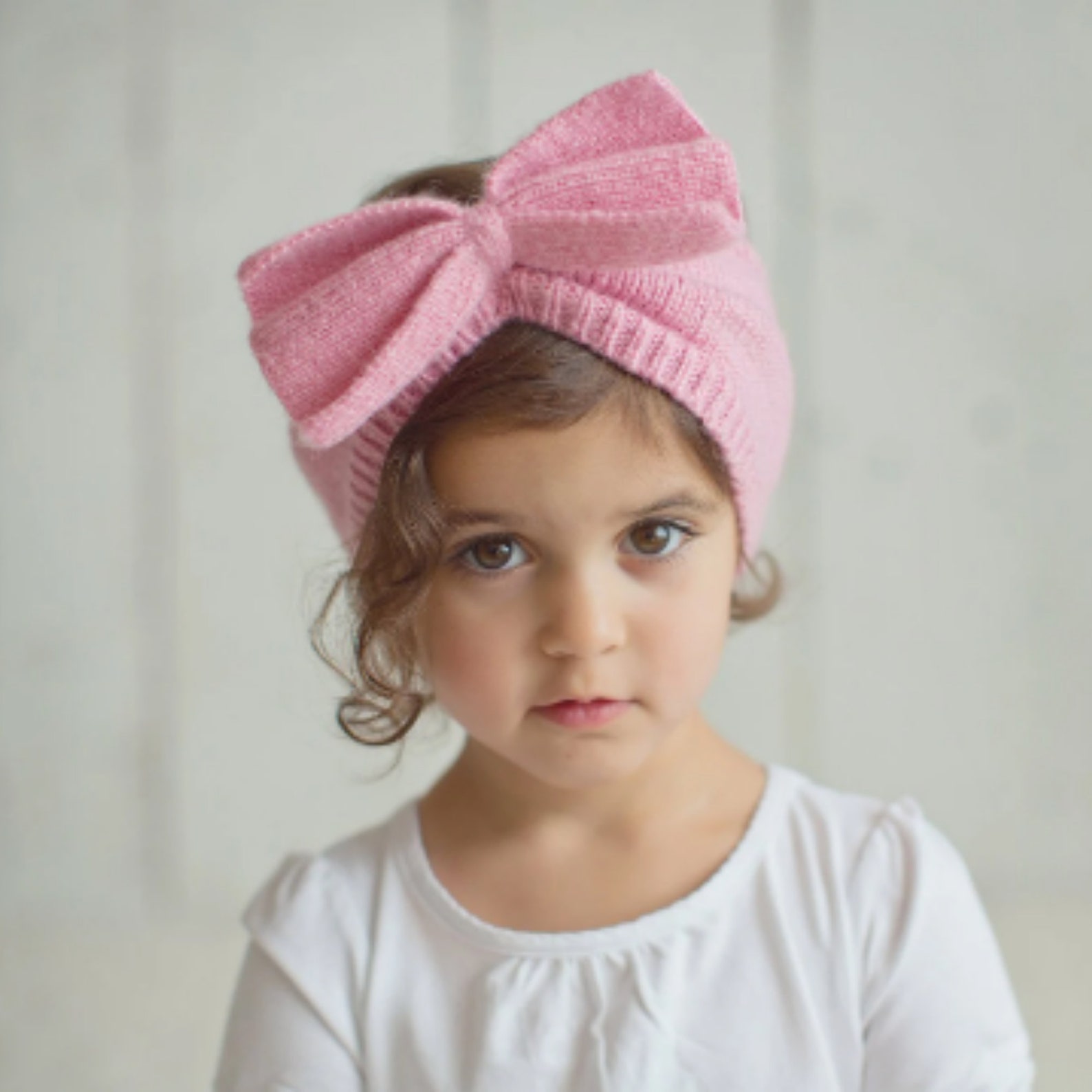 GIRL HEADBAND With BOW Perfect for Winter/fall White Teal - Etsy