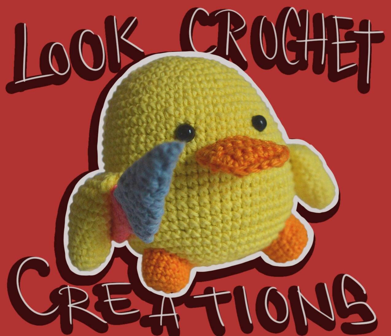 Pato meme con cuchillo Amigurumi | Etsy España