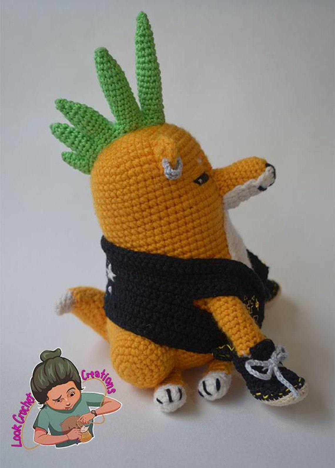 Punk Rock Cheems doggo meme// amigurumi// plush// Shiba Inu// | Etsy