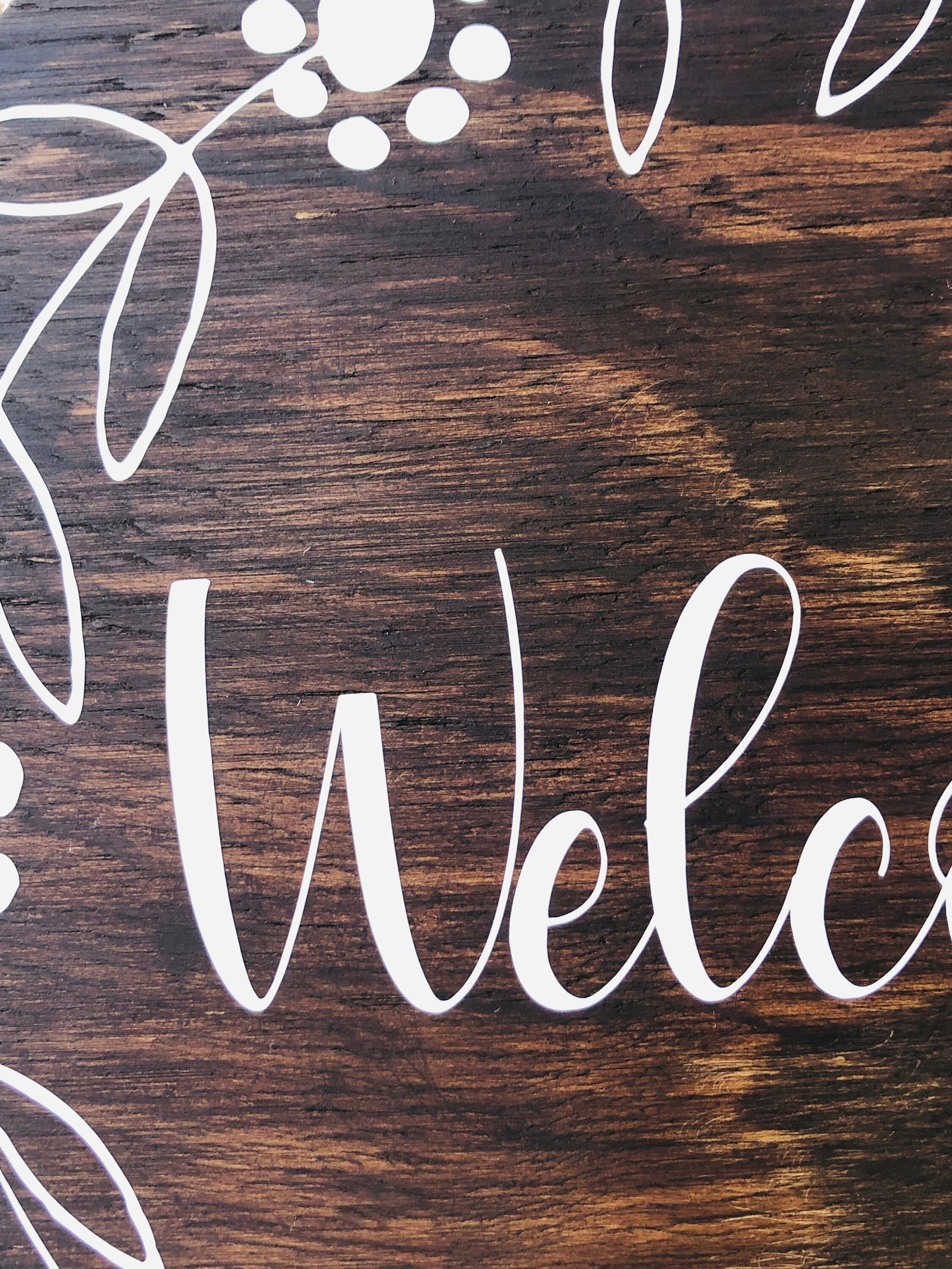 12 Welcome Sign Round Door Hanger Round Wood Sign Wreath Door/wall ...