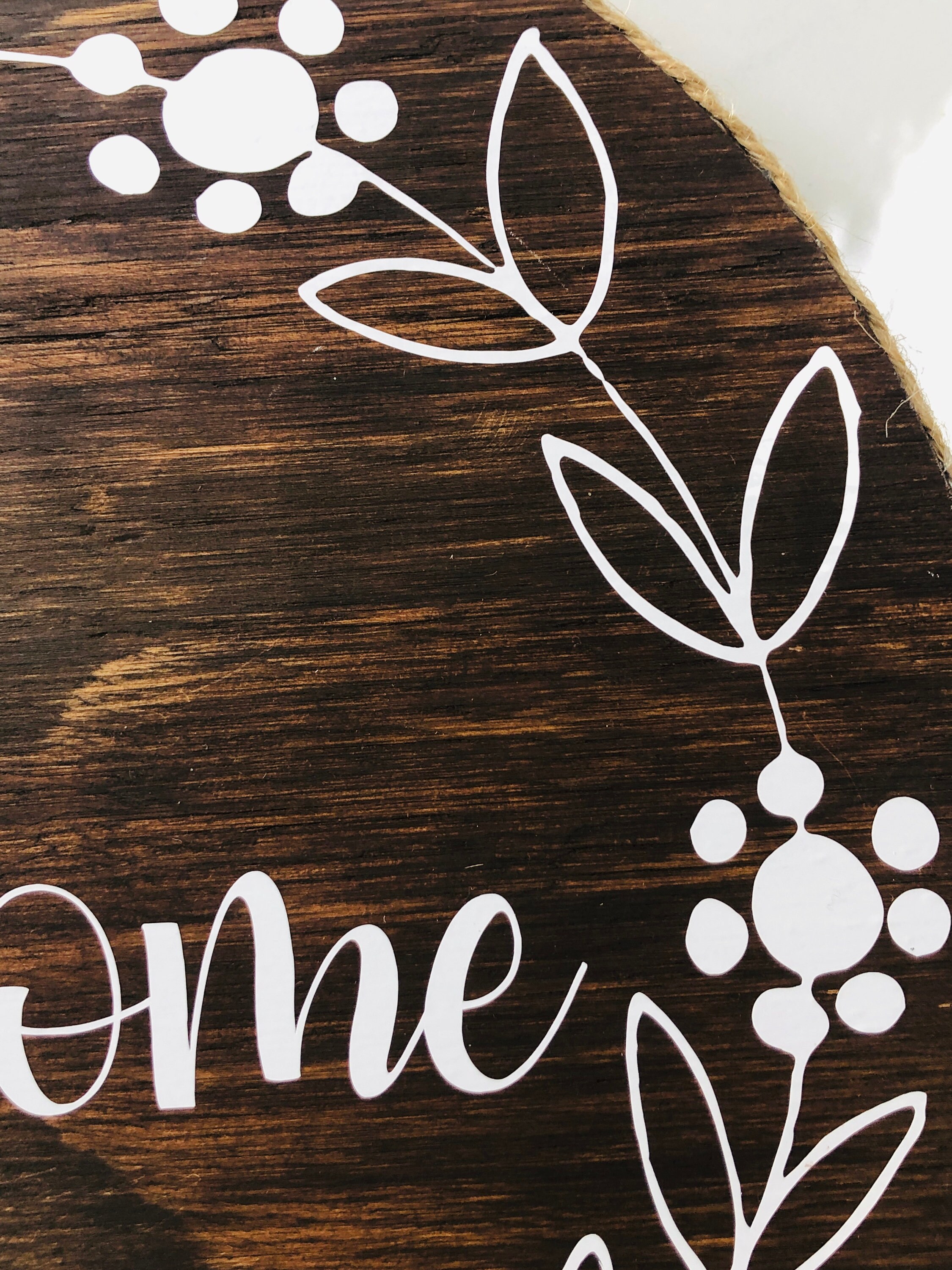 12 Welcome Sign Round Door Hanger Round Wood Sign | Etsy