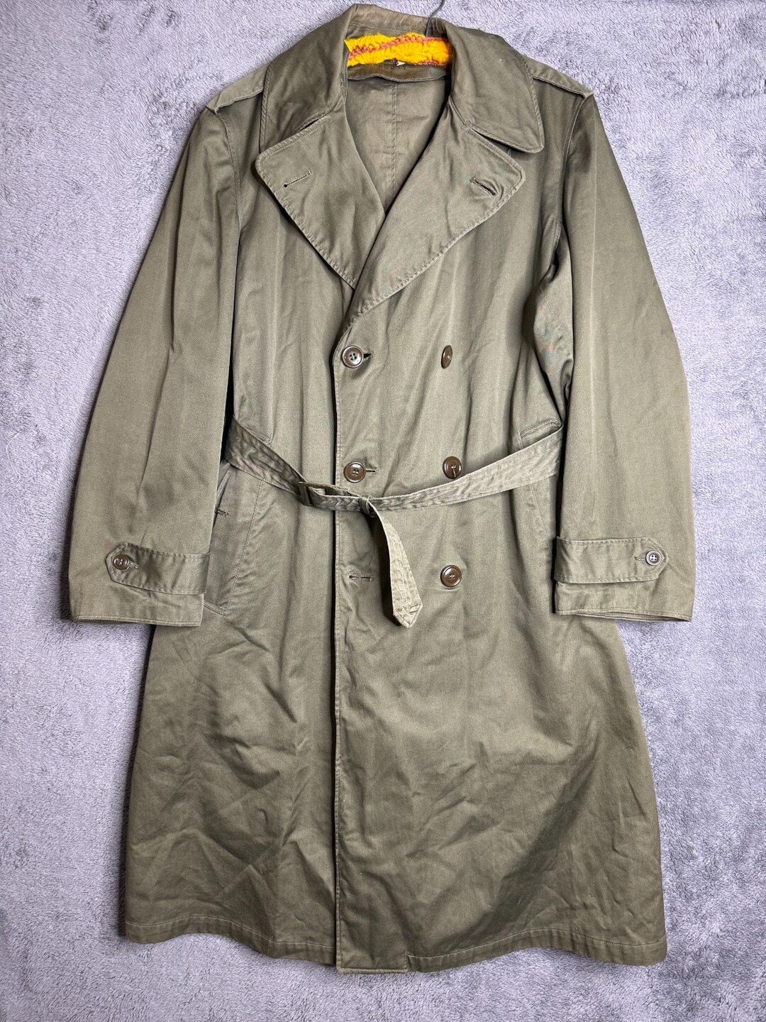 Vintage 1953 US Army OG 107 Overcoat Korean War Era Med Military Coat ...