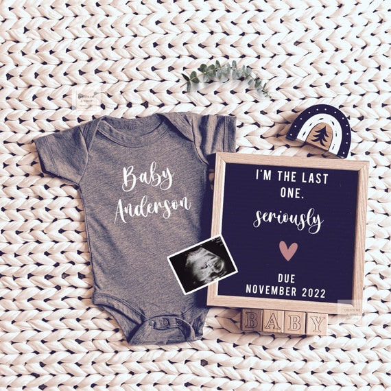 Last Baby Pregnancy Announcement Digital I'm the Last One | Etsy