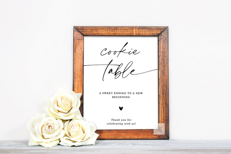 Cookie Table Sign Sweet Ending Sign Dessert Sign Boho Party - Etsy