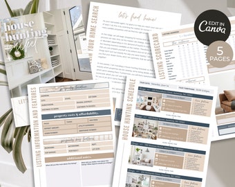 House Hunting Spreadsheet, Spreadsheet for Realtor, House Hunting ...