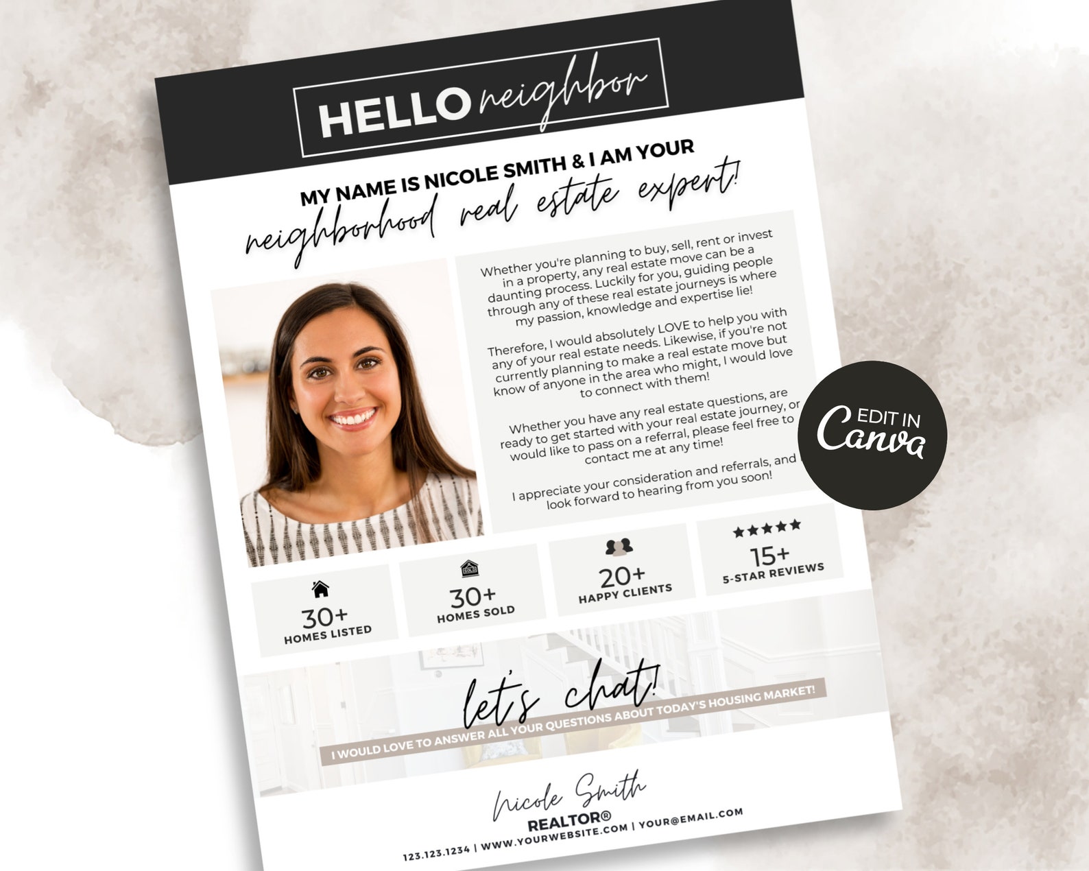 Hello Neighbor Agent Introduction Letter | Real Estate Introduction ...
